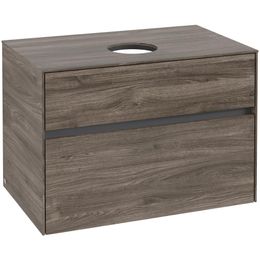 Villeroy & Boch Villeroy & Boch Collaro Waschbeckenunterschrank, 2 Ausz&uuml;ge, 800 x 548 x 500 mm, Stone Oak C03700RK