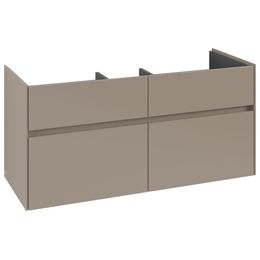 Villeroy & Boch Villeroy & Boch Waschtischunterschrank Collaro 1154x546x444mm 4 Ausz. Waschbecken mittig Taupe C01200VM