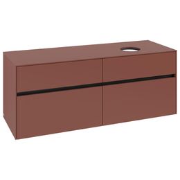 Villeroy & Boch Villeroy & Boch Waschtischunterschrank Collaro C04700 1400x548x500mm 4 Ausz. Waschtisch re Wine Red C04700AH