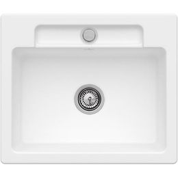 Villeroy & Boch Villeroy & Boch Einbausp&uuml;le Siluet 60 S flat 600x510mm Exc-Garn. TitanCeram Stone White cplus, 33462 33462FRW