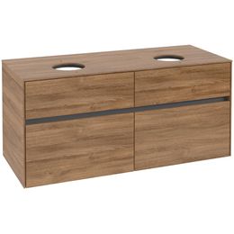 Villeroy & Boch Villeroy & Boch Collaro Waschbeckenunterschrank, 4 Ausz&uuml;ge, 1200 x 548 x 500 mm, Kansas Oak C04400RH