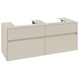 Villeroy & Boch Villeroy & Boch Waschtischunterschrank Collaro C076B0 1400x548x500mm m. Bel. 4 Ausz. f&uuml;r 2 Waschtisc C076B0VN
