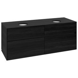 Villeroy & Boch Villeroy & Boch Waschtischunterschrank Collaro C04800 1400x548x500mm 4 Ausz. f&uuml;r 2 Waschtisch Black C04800AB
