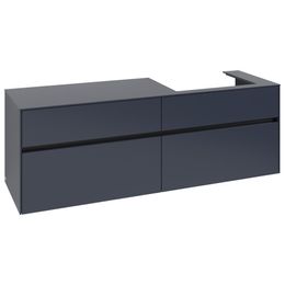 Villeroy & Boch Villeroy & Boch Waschtischunterschrank Collaro C02300 1600x548x500mm 4 Ausz. Waschtisch re Marine Bl C02300VQ