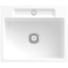Villeroy & Boch Villeroy & Boch Einbausp&uuml;le Siluet 60 S flat 600x510mm Ablgarn. aus TitanCeram Wei&szlig; Alpin cplus, 334 33461FR1