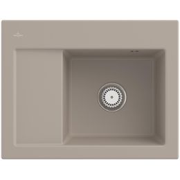 Villeroy & Boch Villeroy & Boch Einbausp&uuml;le Subway 45 Compact 650x510mm Ablgarn. IB re aus Keramik Almond cplus, 331 331301AM