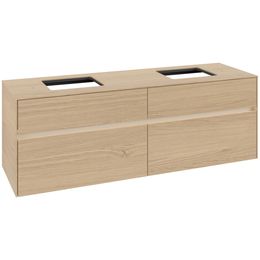 Villeroy & Boch Villeroy & Boch Waschtischunterschrank Collaro C137B0 1600x548x500mm mit Beleuchtung Nordic Oak C137B0VJ