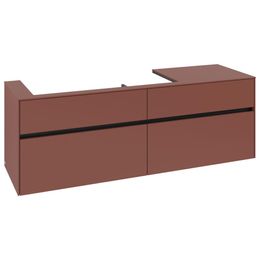 Villeroy & Boch Villeroy & Boch Waschtischunterschrank Collaro C02900 1600x548x500mm 4 Ausz. Waschtisch li Wine Red C02900AH