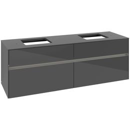 Villeroy & Boch Villeroy & Boch Waschtischunterschrank Collaro C137B0 1600x548x500mm mit Beleuchtung Glossy Grey C137B0FP