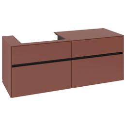 Villeroy & Boch Villeroy & Boch Waschtischunterschrank Collaro C08500 1400x548x500mm 4 Ausz. Waschtisch li Wine Red C08500AH