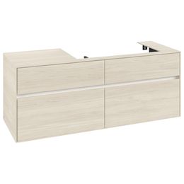 Villeroy & Boch Villeroy & Boch Waschtischunterschrank Collaro C09000 1400x548x500mm 4 Ausz. Waschtisch re White Oak C09000AA