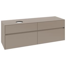 Villeroy & Boch Villeroy & Boch Waschtischunterschrank Collaro C05000 1600x 548x500mm 4 Ausz. Waschbecken li Taupe C05000VM