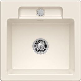 Villeroy & Boch Villeroy & Boch Einbausp&uuml;le Siluet 50 S flat 470x470mm Exc-Garn. aus TitanCeram Crema cplus, 33452FK 33452FKR