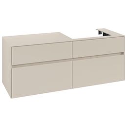 Villeroy & Boch Villeroy & Boch Waschtischunterschrank Collaro C08600 1400x548x500mm 4 Ausz. Waschtisch re Cashmere C08600VN