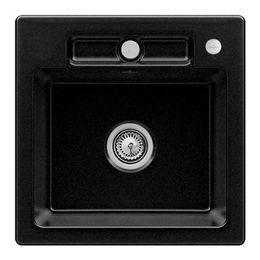 Villeroy & Boch Villeroy & Boch Einbausp&uuml;le Siluet 50 S flat 470x470mm Exc-Garn. aus TitanCeram Chrom.e cplus, 33452 33452FJ0