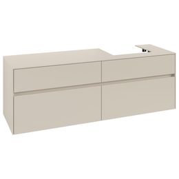 Villeroy & Boch Villeroy & Boch Waschtischunterschrank Collaro C07900 1600x548x500mm 4 Ausz. Waschtisch re Cashmere C07900VN