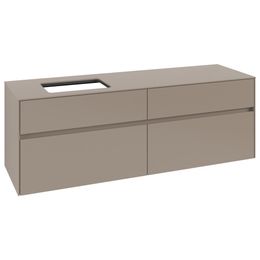 Villeroy & Boch Villeroy & Boch Waschtischunterschrank Collaro C12100 1600x 548x500mm 4 Ausz. Waschbecken li Taupe C12100VM