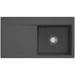 Villeroy & Boch Villeroy & Boch Einbausp&uuml;le Subway Style 50 Flat 1000x510mm Ablgarn. IB re Keram. Graphite cplus, 33 33511Fi4