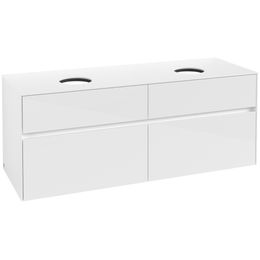 Villeroy & Boch Villeroy & Boch Waschtischunterschrank Collaro C048 1400x548x500mm 4 Ausz. f&uuml;r 2 Waschtisch Glossy W C04800DH