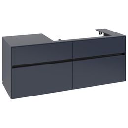 Villeroy & Boch Villeroy & Boch Waschtischunterschrank Collaro C09000 1400x548x500mm 4 Ausz. Waschtisch re Marine Bl C09000VQ