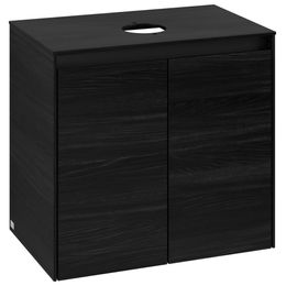 Villeroy & Boch Villeroy & Boch Waschtischunterschrank Collaro 600x548x380mm 2trg. Waschbecken mittig Black Oak C15000AB