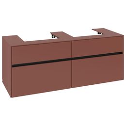 Villeroy & Boch Villeroy & Boch Waschtischunterschrank Collaro C076B0 1400x548x500mm m. Bel. 4 Ausz. f&uuml;r 2 Waschtisc C076B0AH