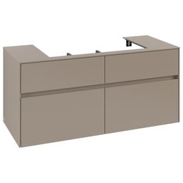 Villeroy & Boch Villeroy & Boch Waschtischunterschrank Collaro C08700 1200x548x500mm 4 Ausz. Waschtisch mittig Taupe C08700VM