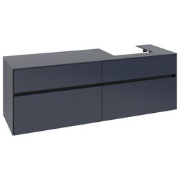 Villeroy & Boch Villeroy & Boch Waschtischunterschrank Collaro C07900 1600x548x500mm 4 Ausz. Waschtisch re Marine Bl C07900VQ