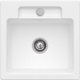 Villeroy & Boch Villeroy & Boch Einbausp&uuml;le Siluet 50 S flat 470x470mm Exc-Garn. TitanCeram Stone White cplus, 33452 33452FRW