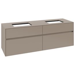 Villeroy & Boch Villeroy & Boch Waschtischunterschrank Collaro C12300 1600x548x500mm 4 Ausz. f&uuml;r 2 Waschtisch Taupe C12300VM