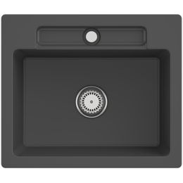 Villeroy & Boch Villeroy & Boch Einbausp&uuml;le Siluet 60 S 600x510mm Ablgarn. aus TitanCeram Graphite cplus, 334601i4 334601i4