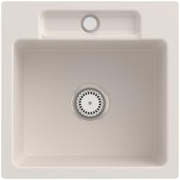 Villeroy & Boch Villeroy & Boch Einbausp&uuml;le Siluet 50 S flat 470x470mm Ablgarn. aus TitanCeram Crema cplus, 33451FKR 33451FKR