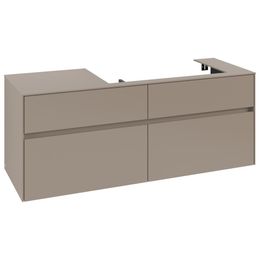 Villeroy & Boch Villeroy & Boch Waschtischunterschrank Collaro C09000 1400x 548x500mm 4 Ausz. Waschbecken re Taupe C09000VM