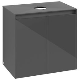Villeroy & Boch Villeroy & Boch Waschtischunterschrank Collaro 600x548x380mm 2trg. Waschbecken mittig Glossy Grey C15000FP