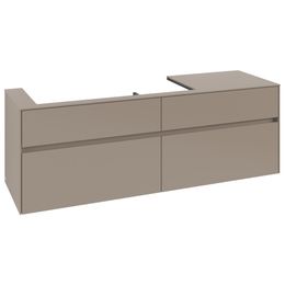 Villeroy & Boch Villeroy & Boch Waschtischunterschrank Collaro C02900 1600x 548x500mm 4 Ausz. Waschbecken li Taupe C02900VM