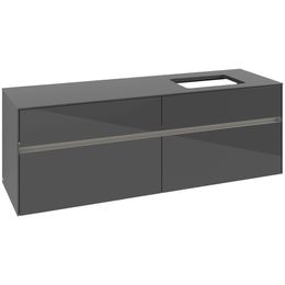 Villeroy & Boch Villeroy & Boch Waschtischunterschrank Collaro C122B0 1600x548x500mm mit Beleuchtung Glossy Grey C122B0FP