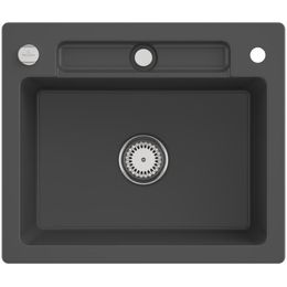 Villeroy & Boch Villeroy & Boch Einbausp&uuml;le Siluet 60 S 600x510mm Exc-Garn. aus TitanCeram Graphite cplus, 334602i4 334602i4