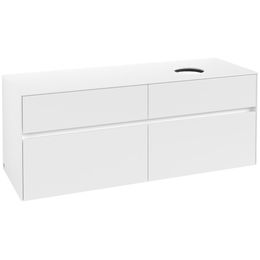 Villeroy & Boch Villeroy & Boch Waschtischunterschrank Collaro C047 1400x548x 500mm 4 Ausz. Waschbecken re White Mat C04700MS