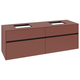 Villeroy & Boch Villeroy & Boch Waschtischunterschrank Collaro C13700 1600x548x500mm 4 Ausz. f&uuml;r 2 Waschtisch Wine R C13700AH