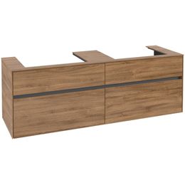 Villeroy & Boch Villeroy & Boch Collaro Waschbeckenunterschrank, 4 Ausz&uuml;ge, 1600 x 548 x 500 mm, Kansas Oak C02400RH
