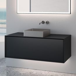 neoro n60 Unterschrank B: 120 cm mit 1 Auszug, Waschtisch B: 40 cm edelstahl geb&uuml;rstet,, BN0735BS+BN0757BM,