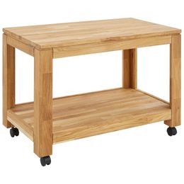 Linea Natura Beistelltisch, Holz, Eiche, massiv, rechteckig, 80x55.5x45.5 cm, Holzm&ouml;bel, Holztische, Beistelltische Holz