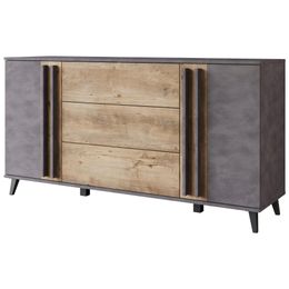 Sideboard Helsinki Anthrazit /Kastanienfarben B: 150cm