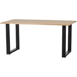 Esstisch Tablo Naturfarben/Schwarz L: 180cm