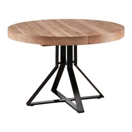 Ausziehtisch Louna Eichefarben MDF rund