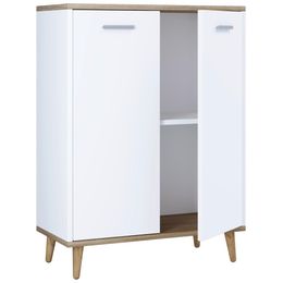 Kommode Landos ca. 60 cm Wei&szlig;/Honigeiche