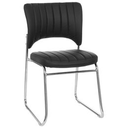 Besucherstuhl Caspi V Schwarz ca. 44x82x52cm