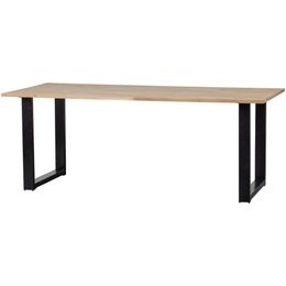 Esstisch Tablo Naturfarben/Schwarz L: 200cm