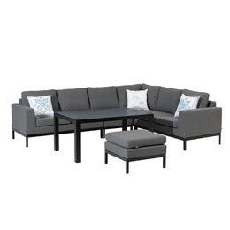 Loungem&ouml;belset 'Tarent' Aluminium grau 3-teilig