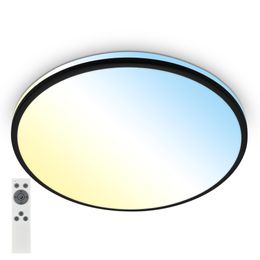 Brilo LED-Wand- und Deckenleuchte 'Lana' schwarz &Oslash; 49 x 9,5 cm